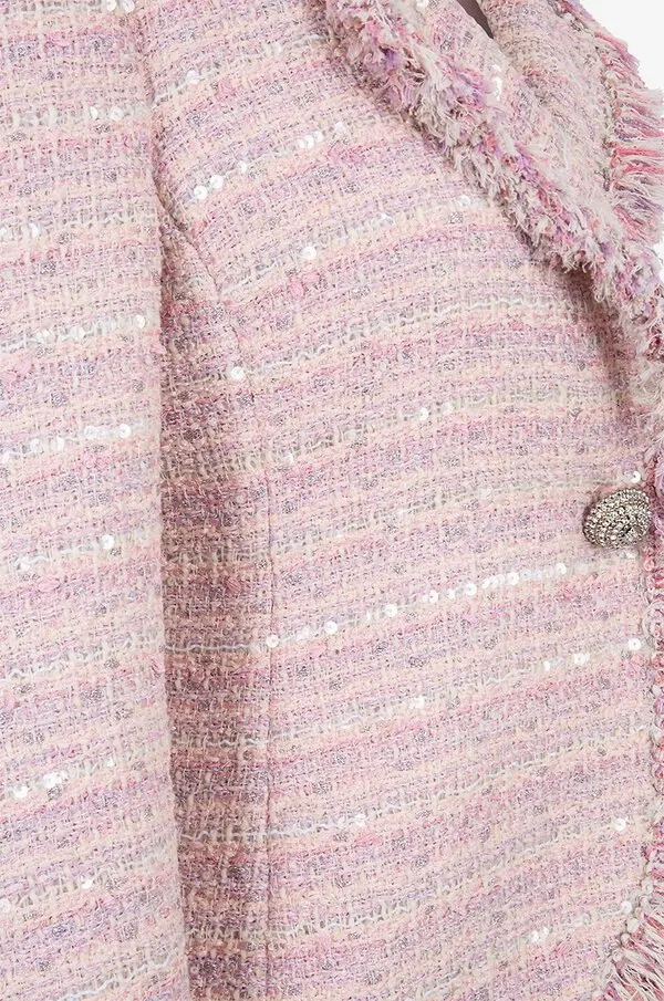 Giambattista Valli Cinched-waist Tweed Blazer
