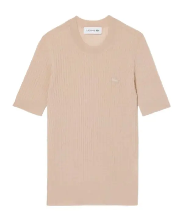 Lacoste Logo Patch Ribbed T-shirt