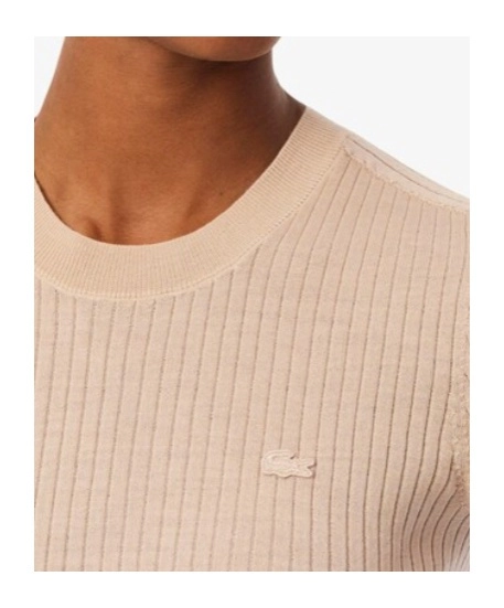 Lacoste Logo Patch Ribbed T-shirt