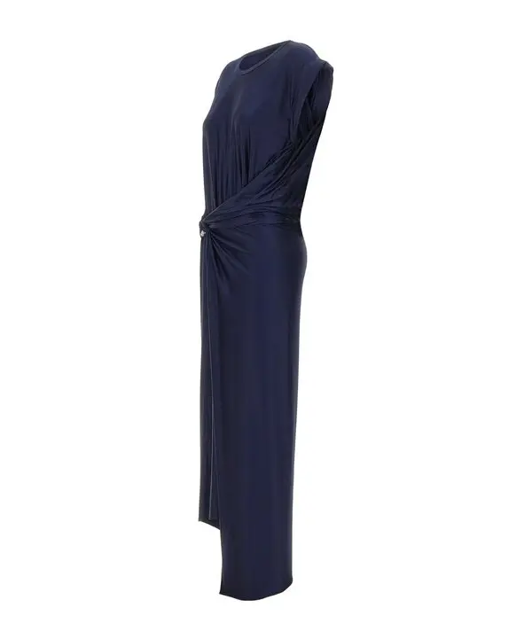 Rabanne Draped Pierced Midi Dress