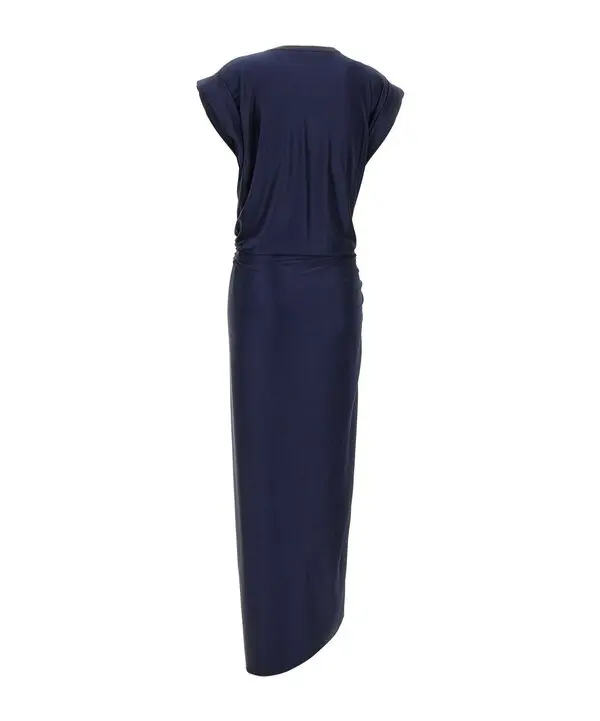 Rabanne Draped Pierced Midi Dress