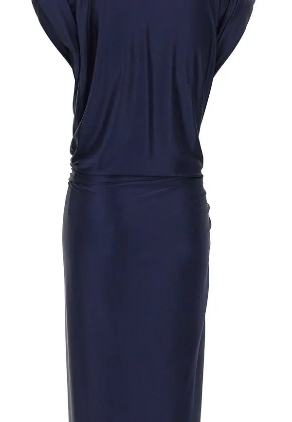 Rabanne Draped Pierced Midi Dress