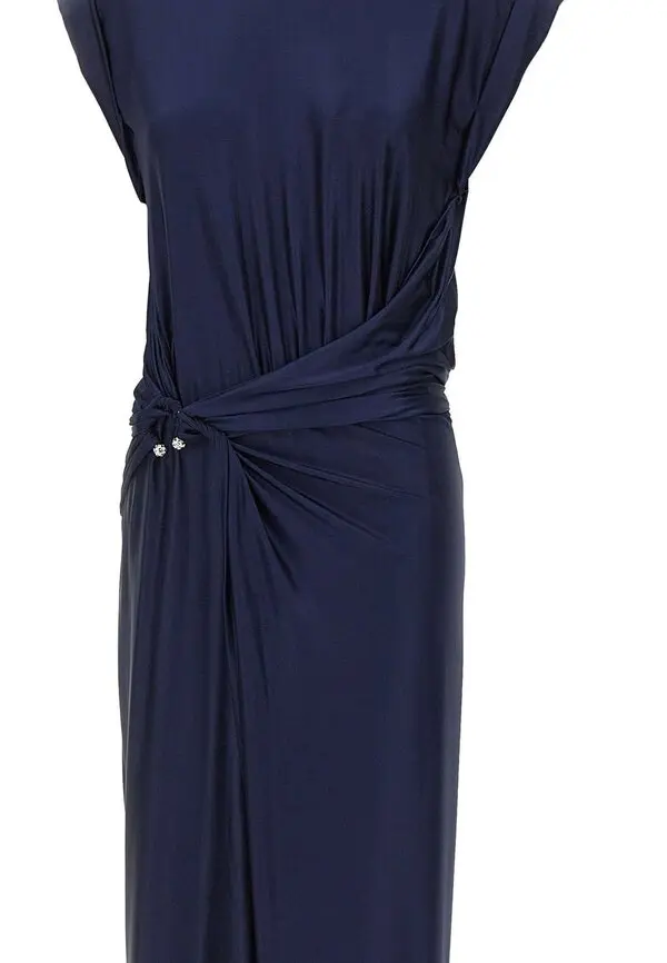 Rabanne Draped Pierced Midi Dress