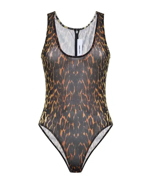 Alex Perry Powermesh Scoop-neck Bodysuit