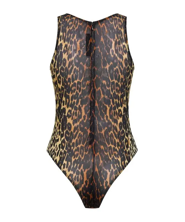 Alex Perry Powermesh Scoop-neck Bodysuit