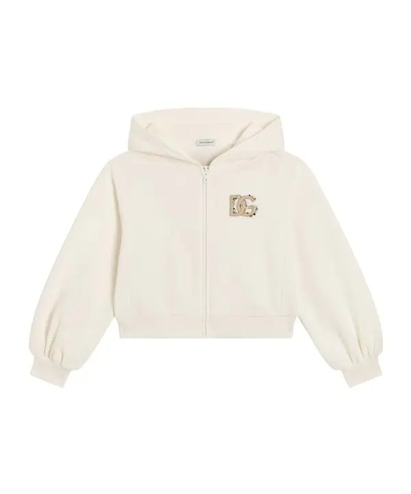 Dolce & Gabbana Logo-embroidered Zip Hoodie