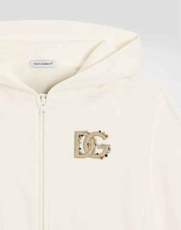 Dolce & Gabbana Logo-embroidered Zip Hoodie