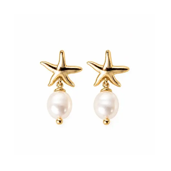 LALINDE Gold Starfish Earrings