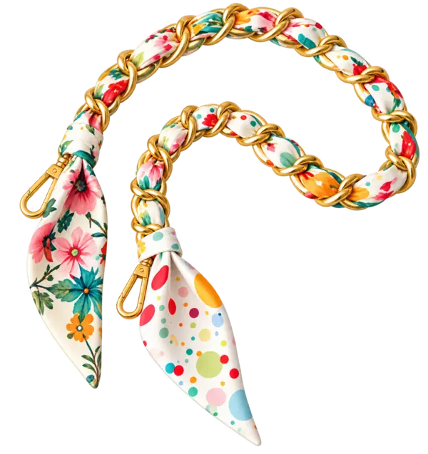 LILLY LOVES Fairground Fiona Scarf Metal Strap - Yellow