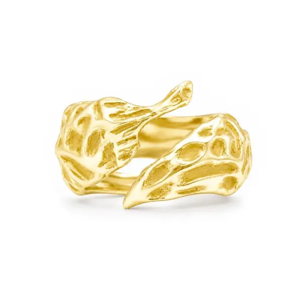 UNALOE Sculptural Chilli Pepper Ring – Plated Sterling Silver