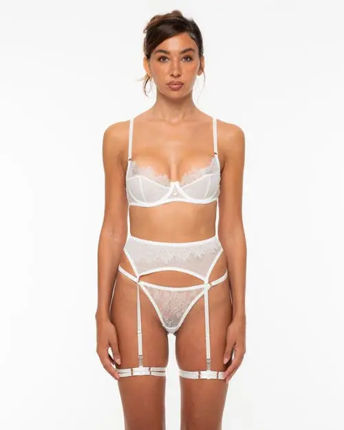 One Empire Rosetta Lingerie Set - White