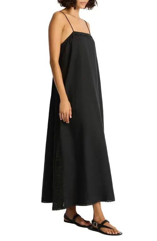 SEA LEVEL Lace Detail Midi Cover-up Dress