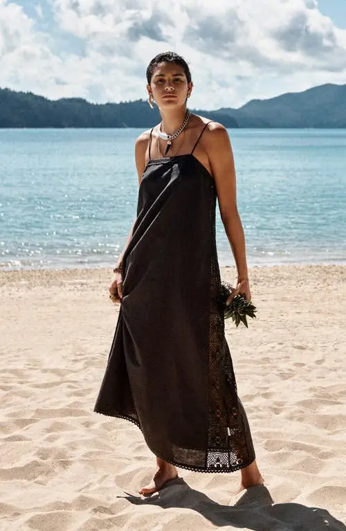 SEA LEVEL Lace Detail Midi Cover-up Dress