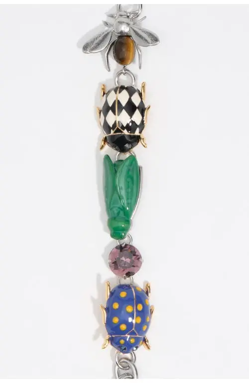 Bimba Y Lola Bracelet With Enamel Beetles And Silver Bee