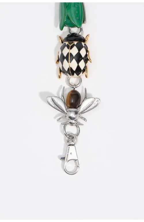 Bimba Y Lola Bracelet With Enamel Beetles And Silver Bee