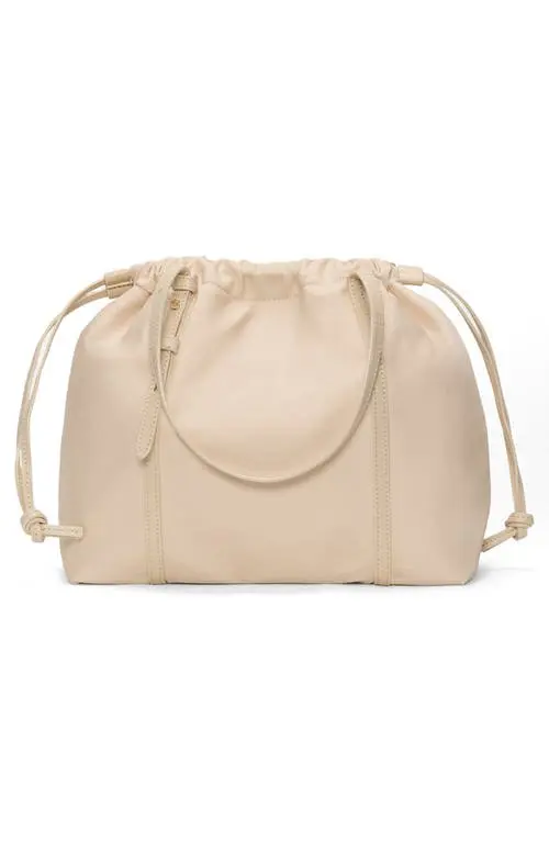 Mz Wallace Small Waverly Leather Trim Nylon Tote - Sand