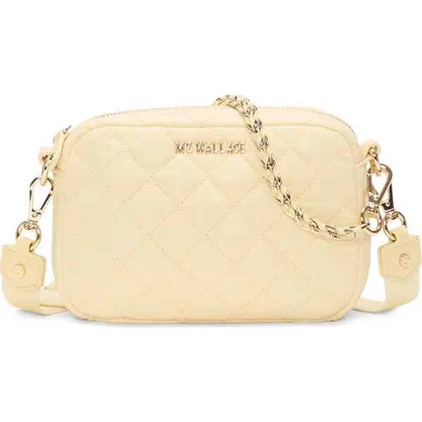 Mz Wallace Mini Crosby Quilted Nylon Crossbody Bag - Chamomile
