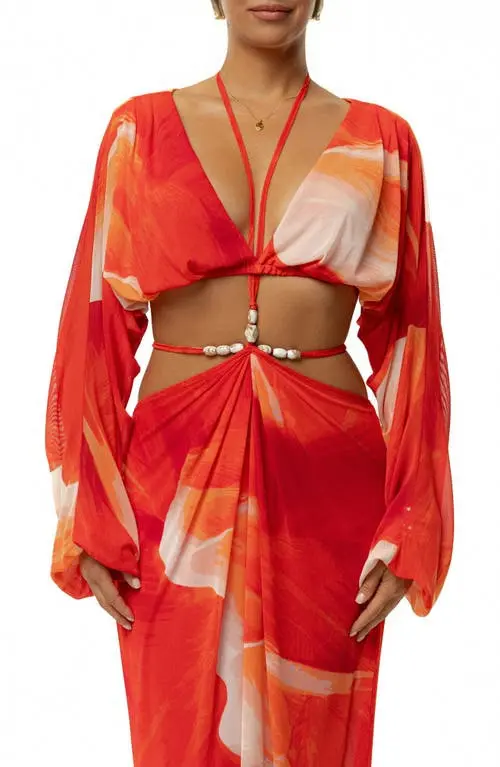 JLUXLABEL Selene Draped Crop Top