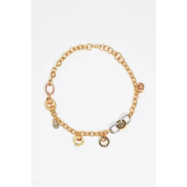 Bimba Y Lola Chain Necklace With Multiple Logos