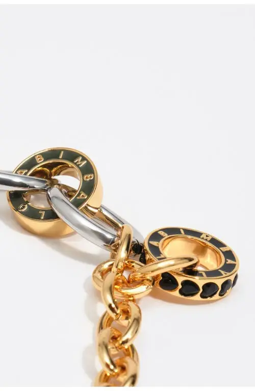 Bimba Y Lola Chain Necklace With Multiple Logos