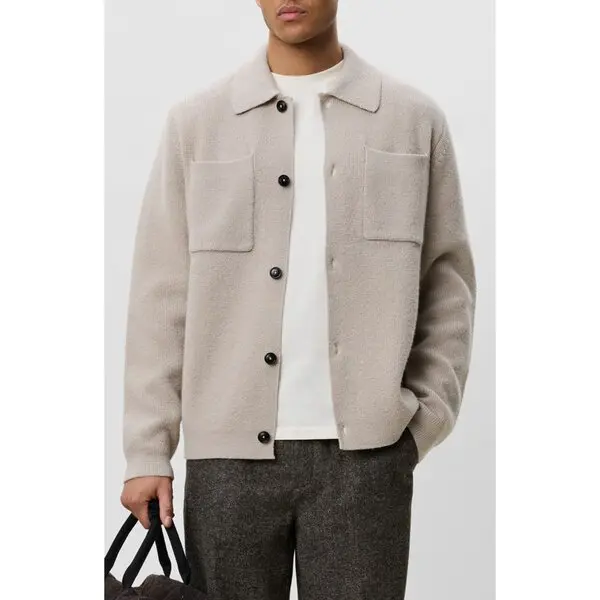 LES DEUX Milano Knit Wool Overshirt