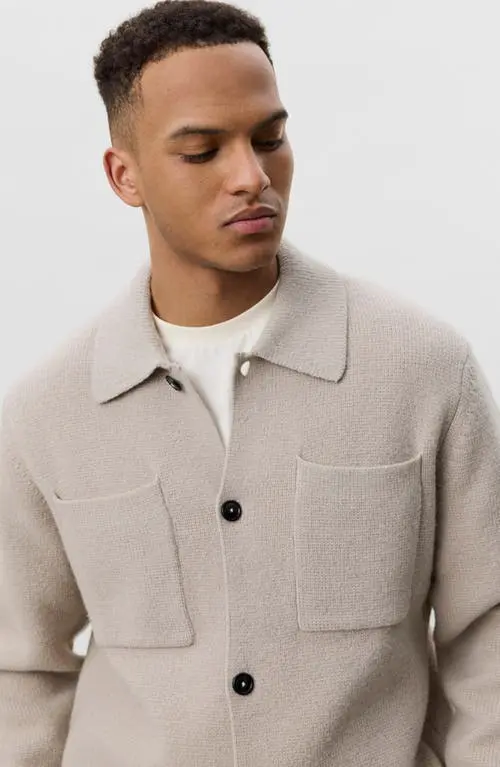 LES DEUX Milano Knit Wool Overshirt