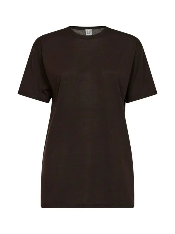 TOTEME Fondante Oversized Lyocell And Cashmere Knit T-shirt - Multicolor