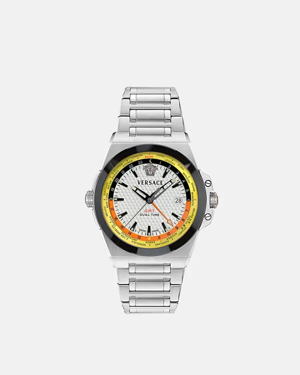 Versace Greca Reaction Gmt Watch