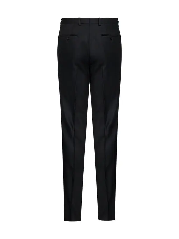 Zegna Black Techmerino Wash&go Trousers - Multicolor