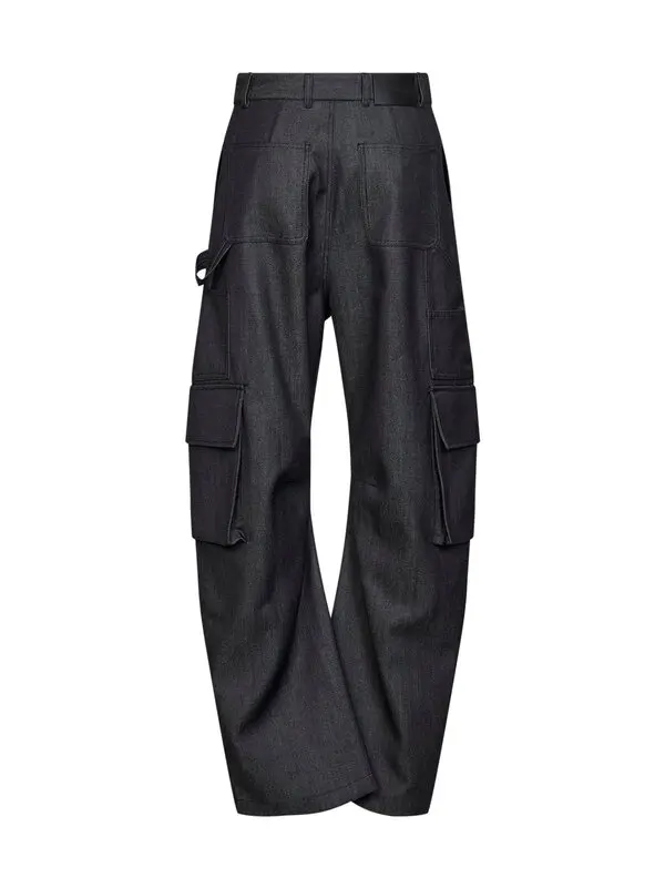 Balenciaga Dark Navy Twill Relaxed Cargo Pants