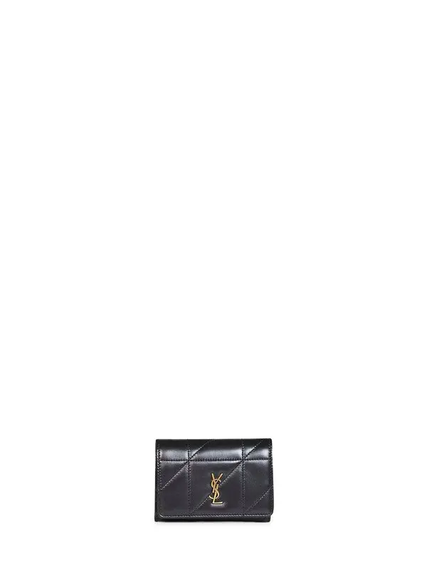Saint Laurent Black Jamie Slim Tri-fold Wallet In Lambskin