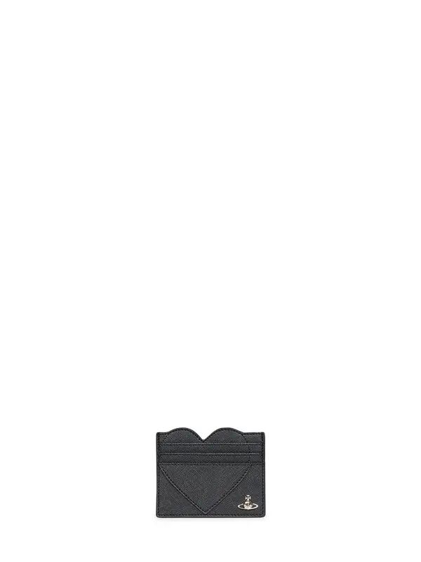 VIVIENNE WESTWOOD Black Heart-shape Orb Card Holder - Multicolor