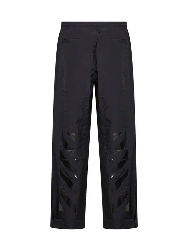 Off-White Black Nylon Glossy Arrow Trackpants - Multicolor