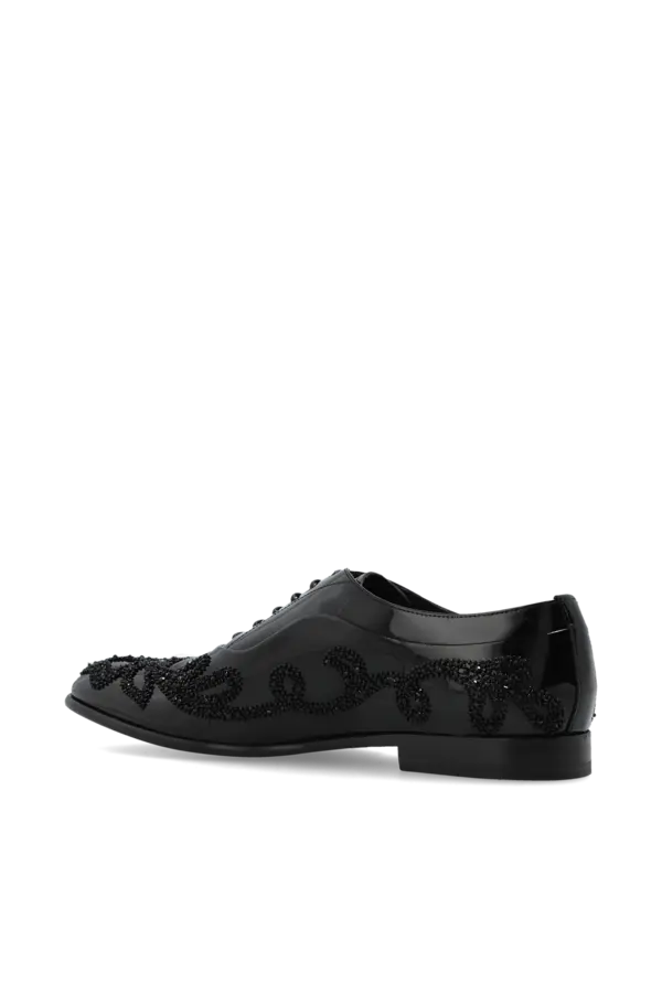 Dolce & Gabbana Leather Lace-up Shoes With Embellishments