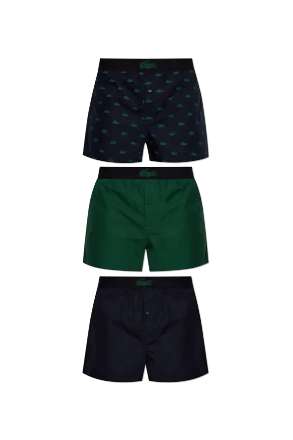 Lacoste Three-pack Of Cotton Boxers