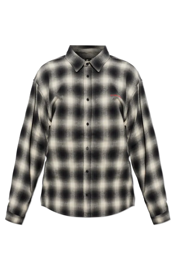 44 LABEL GROUP Plaid Pattern Shirt - Grey