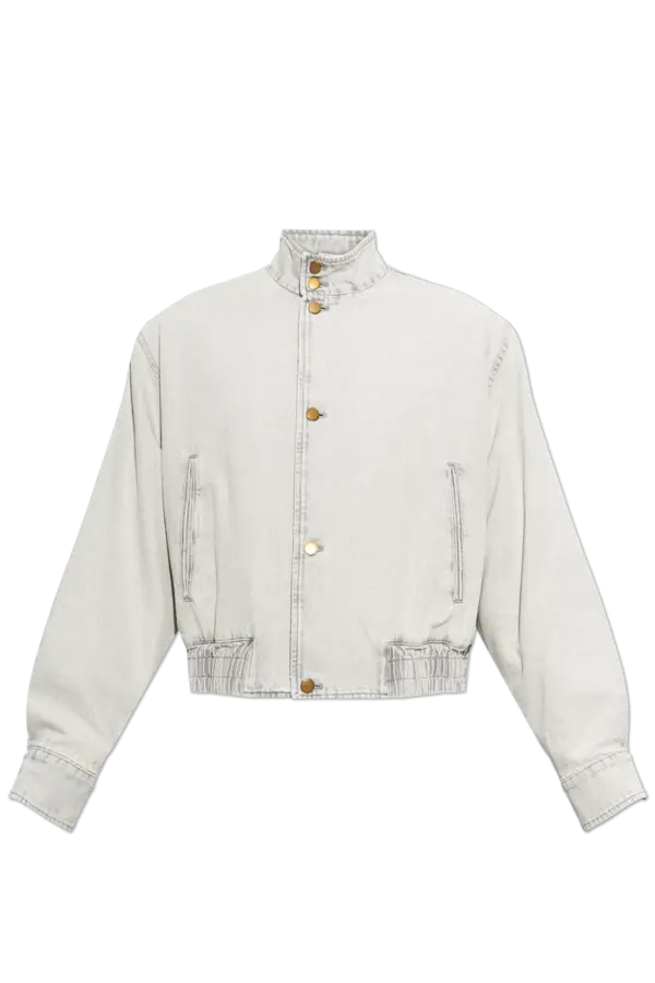 JIL SANDER Insulated Denim Jacket With Stand Collar