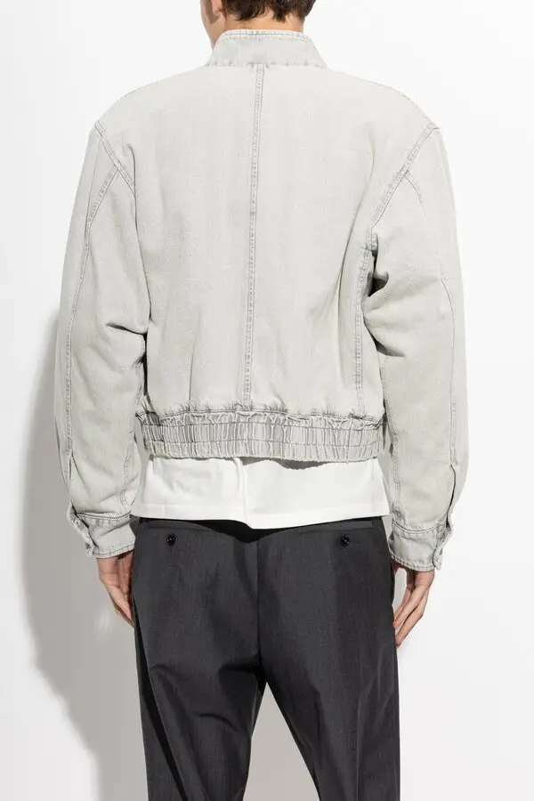 JIL SANDER Insulated Denim Jacket With Stand Collar