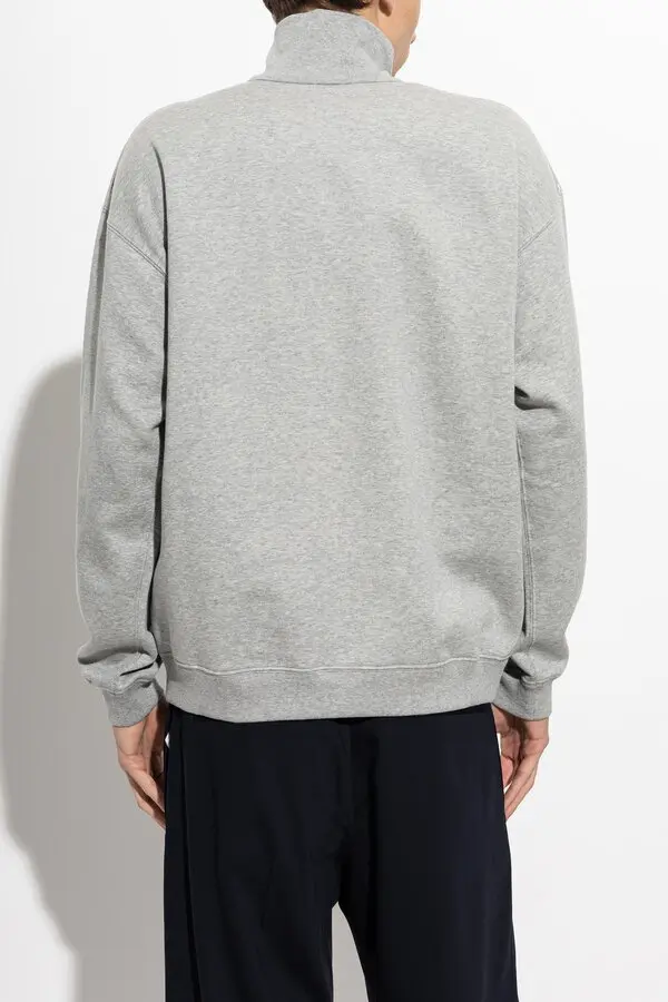 JIL SANDER High Neck Sweatshirt In Light Gray By