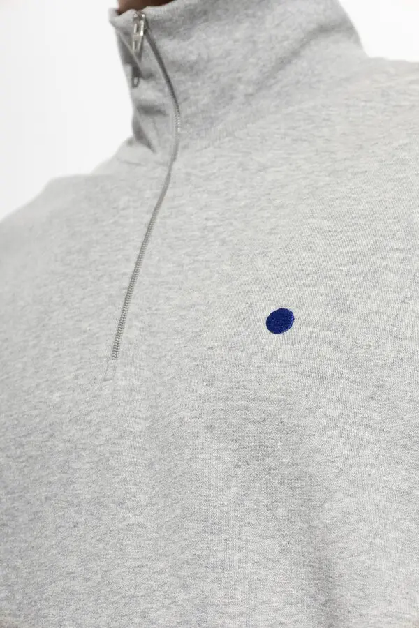 JIL SANDER High Neck Sweatshirt In Light Gray By