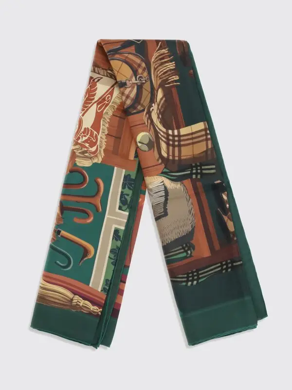 Burberry Graphic Print Square Silk Scarf