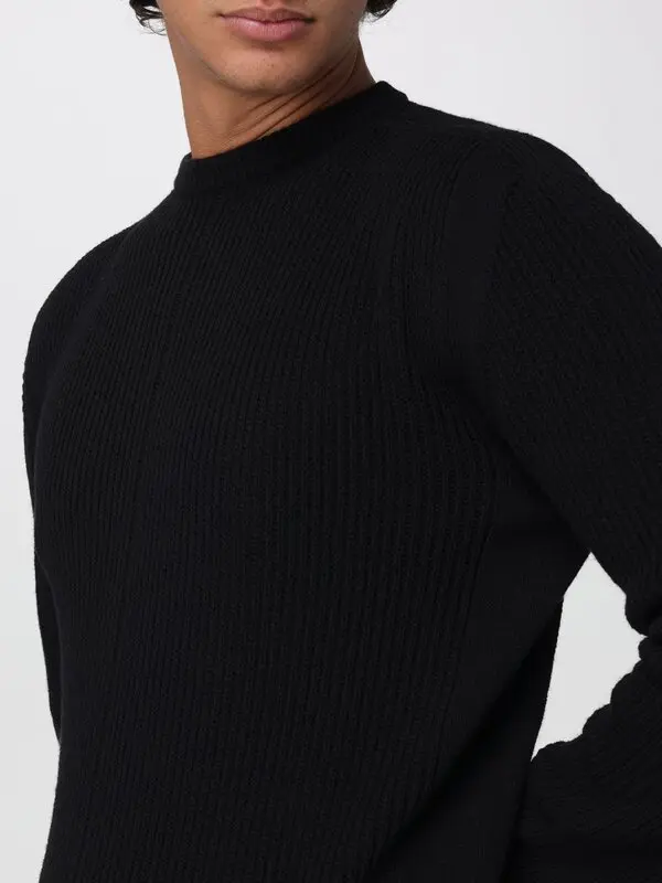 Rick Owens Wool Crewneck Jumper With Dropped Shoulders And Ribbed Trims - Black