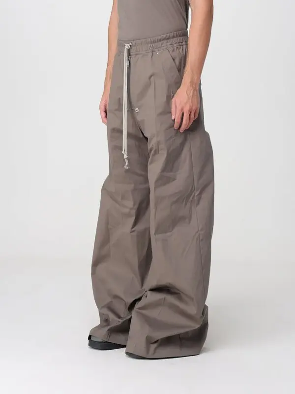 Rick Owens Bela Wide-leg Cotton Trousers With Drawstring Waist