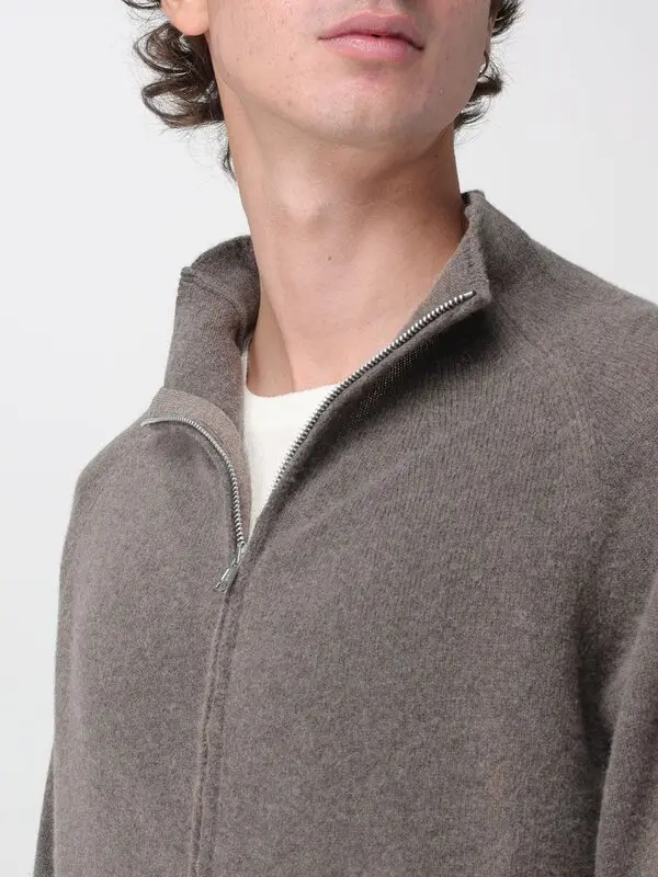 Our Legacy Wool High Neck Cardigan With Front Zip Closure - Beige