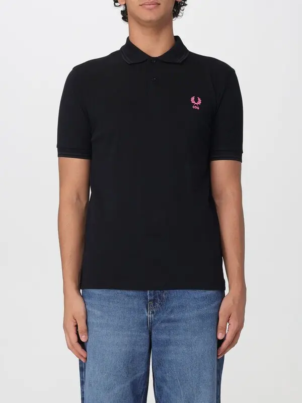 Comme Des Garçons Slim Fit Cotton Polo Shirt With Contrast Logo