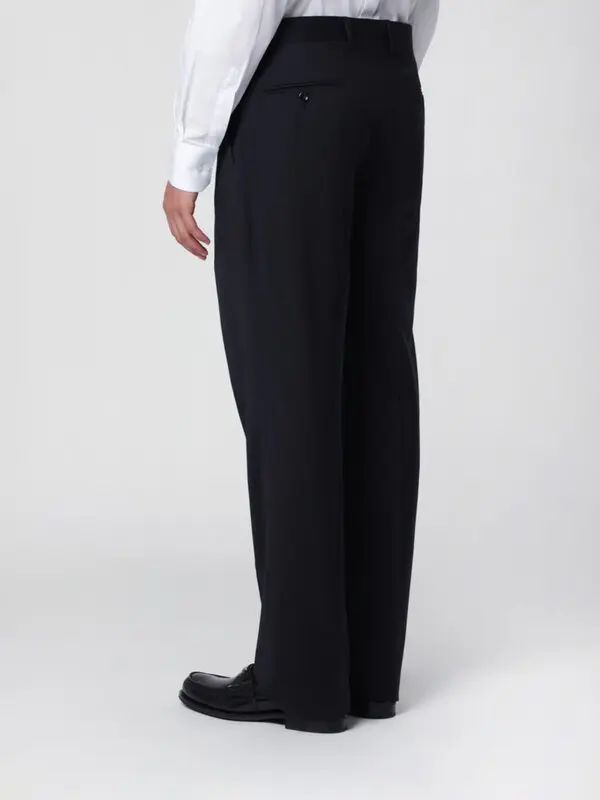 LARDINI Straight-leg Tailored Trousers In Pure Virgin Wool