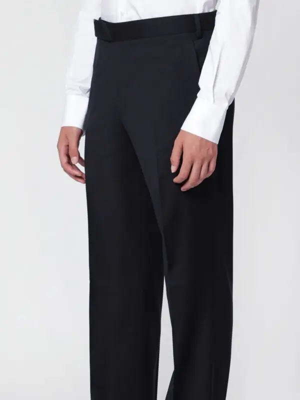 LARDINI Straight-leg Tailored Trousers In Pure Virgin Wool