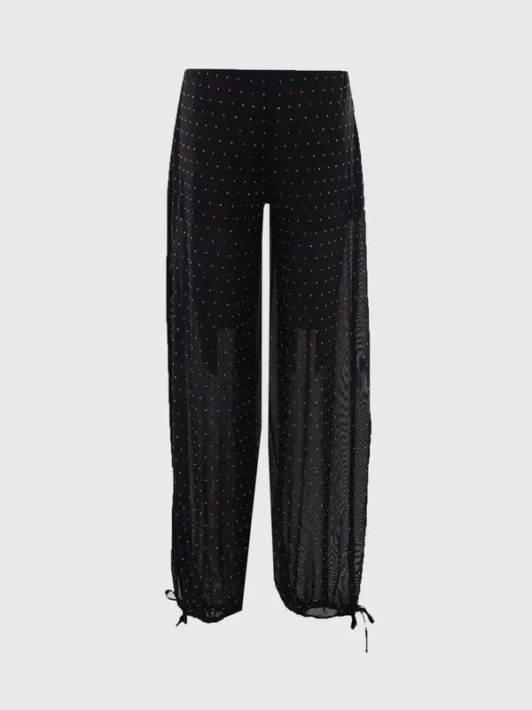 Liu Jo Wide-leg Tulle Harem Trousers With Rhinestones