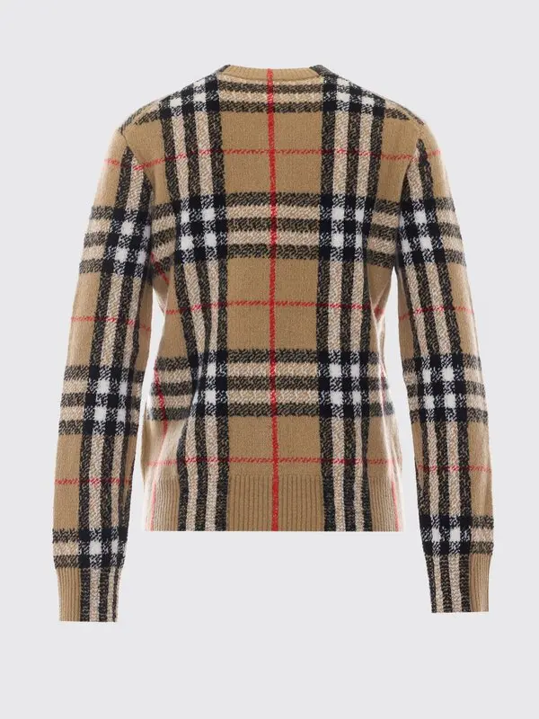 Burberry Vintage Check Cashmere Cardigan With A Crew Neck