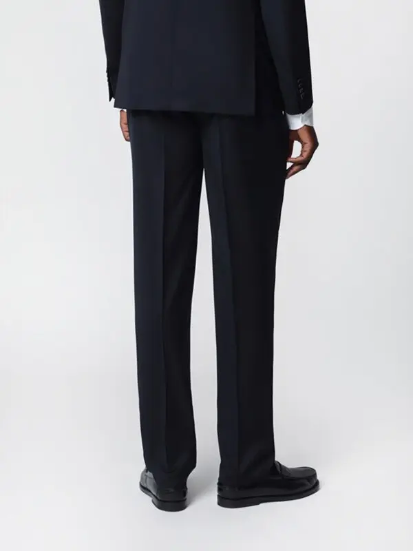 LUIGI BIANCHI Double-breasted Pure Virgin Wool Suit With Peak Lapels